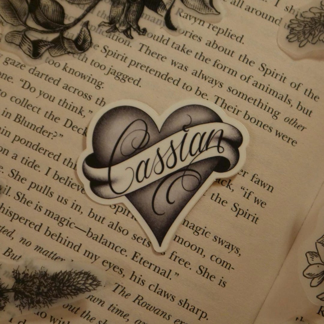 Cassian Heart Vinyl Sticker | a Court of Thorns and Roses, the Night ...