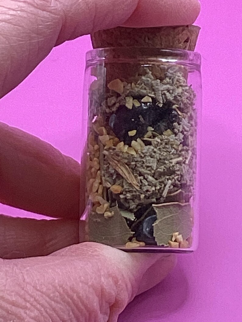 Crystal and Herb Protection 10 ML Jar: Black Tourmaline, Tigers Eye ...