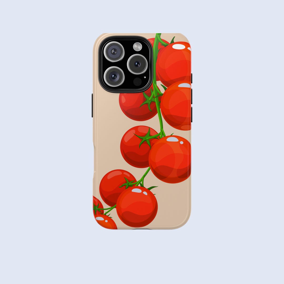 Tomato Vine Phone Case Cute Phone Case for Summer Trendy iPhone 16 Pro ...