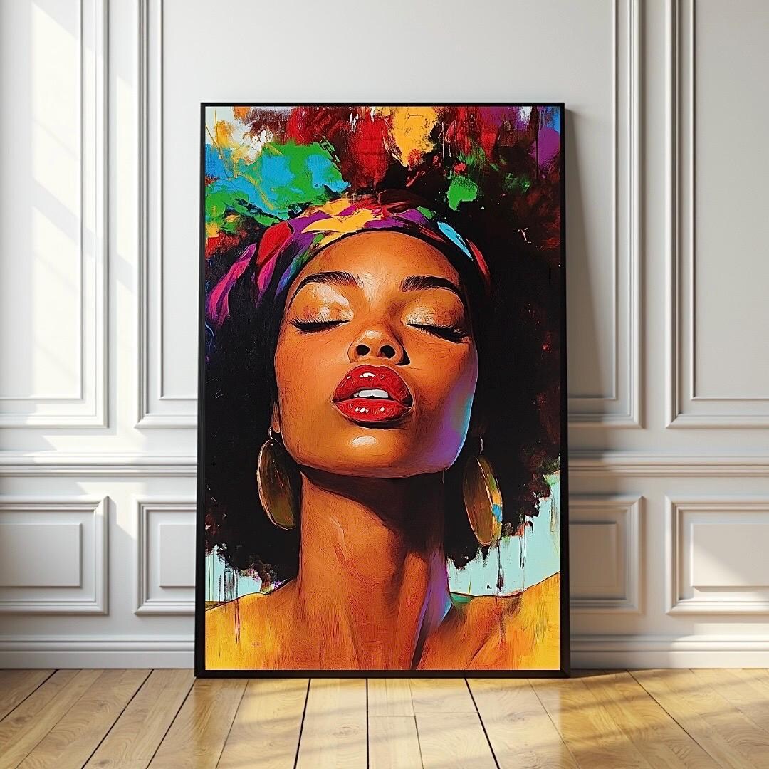 Black Girl Magic Wall Art, African American Art, Afro Art Print, Black Girl Art Printable Wall ...