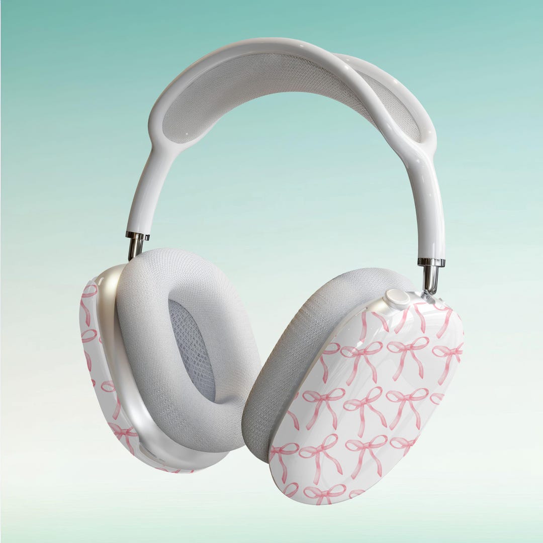 Chic AirPod Max Case With Pink Bows, Cute Coquette Headphone Cover ...