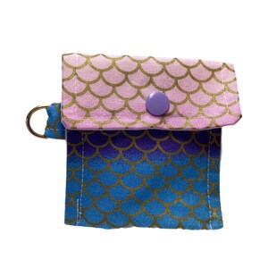 Mermaid Fins Mini Earbuds Pouch: USA Made Cotton Coin Purse - Etsy