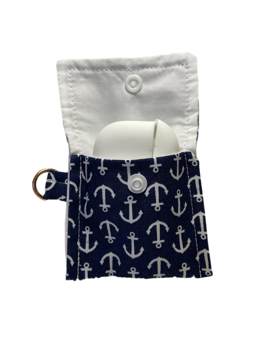Handmade Air Pods Bag: Jewelry Bag, Nautical Navy Anchor - Etsy