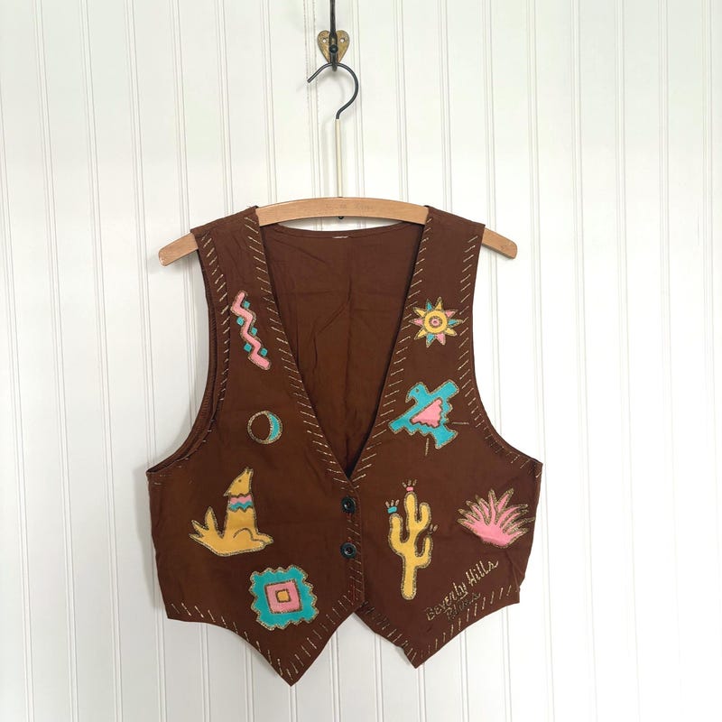 80s Vest - Etsy