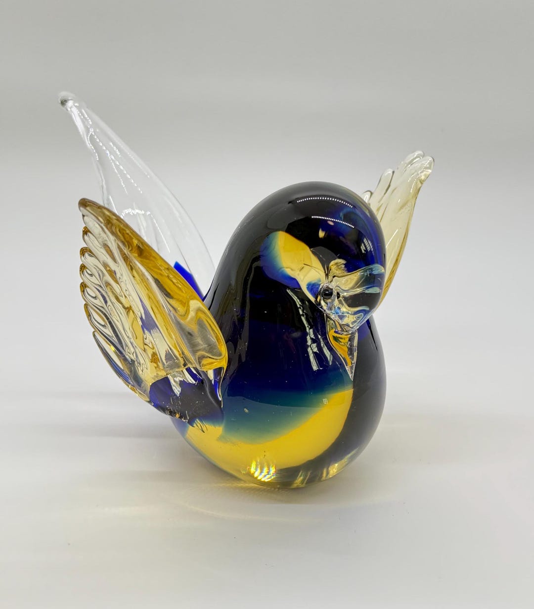 Vintage Formia Murano Italian Art Venetian Glass Bird "sapphire ...