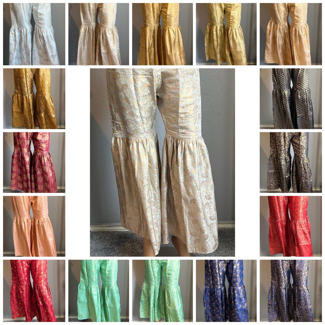 Pakistani Jamawar Gharara Pants | Wedding Banarasi Trousers | Indian ...