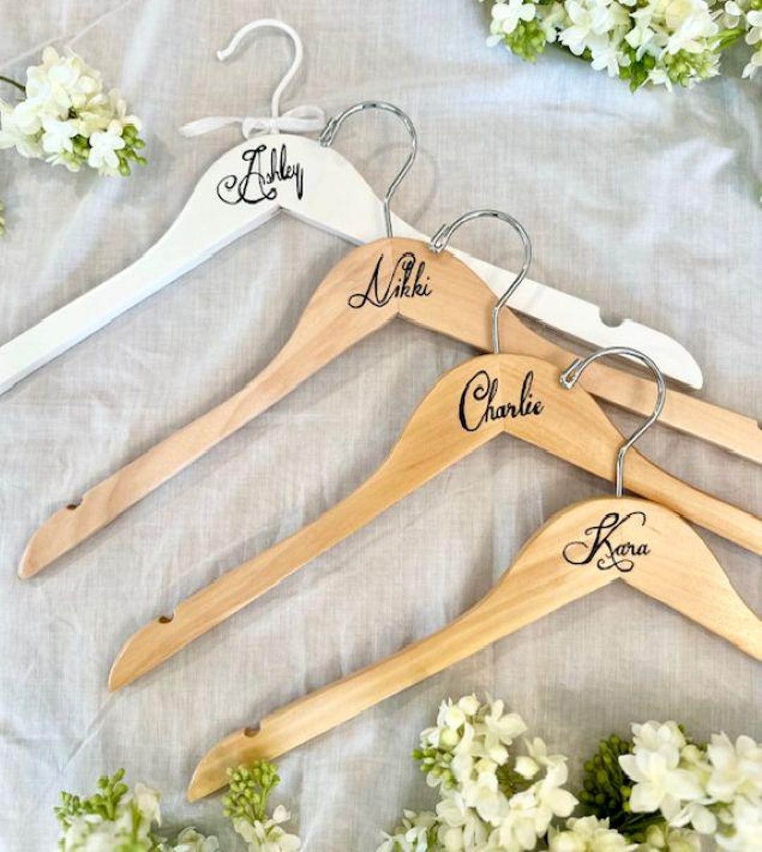 Personalized Hand Painted Hangers- Bridal Shower, Bridesmaids Gifts ...