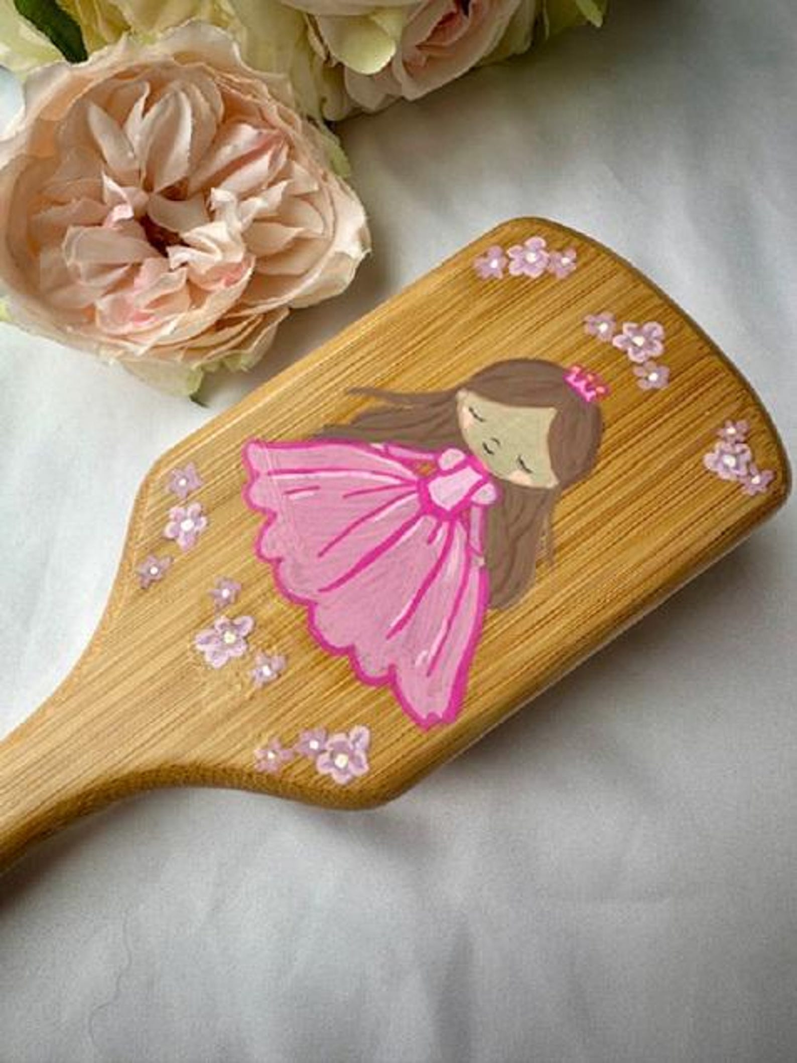 Personalized Hand Painted Princess Hair Brush- Baby Shower, Birthday ...