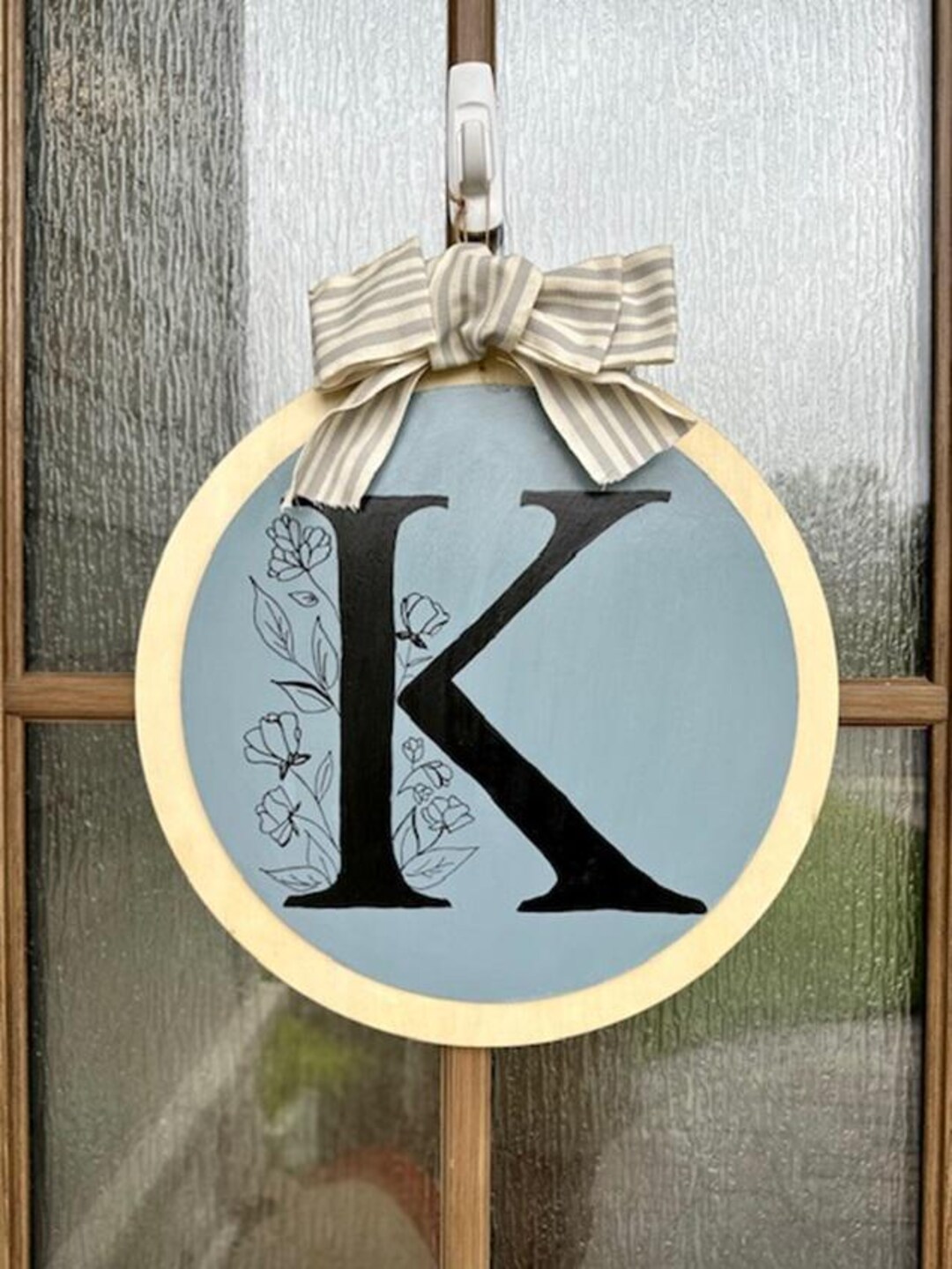 Personalized Letter Monogram Door Sign: Farmhouse Porch Decor - Etsy