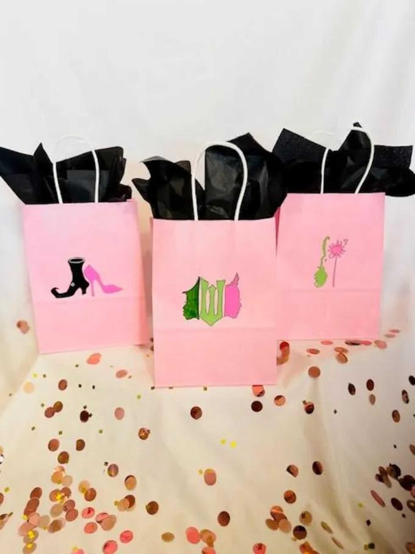 Wicked Themed Birthday Party Favor Gift Bags - Elphaba - Glinda - Etsy
