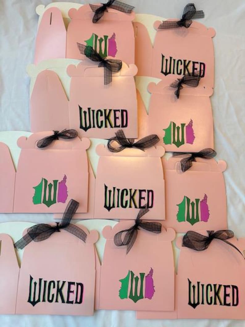 Wicked Themed Birthday Party Favor Gift Boxes - Elphaba - Glinda - Etsy