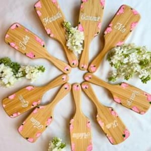 Personalized Hand Painted Hair Brushes- Bridal Shower, Bridesmaids ...