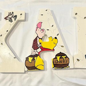 Hand Painted Personalized Themed Letter Banner/sign - Winnie the Pooh ...