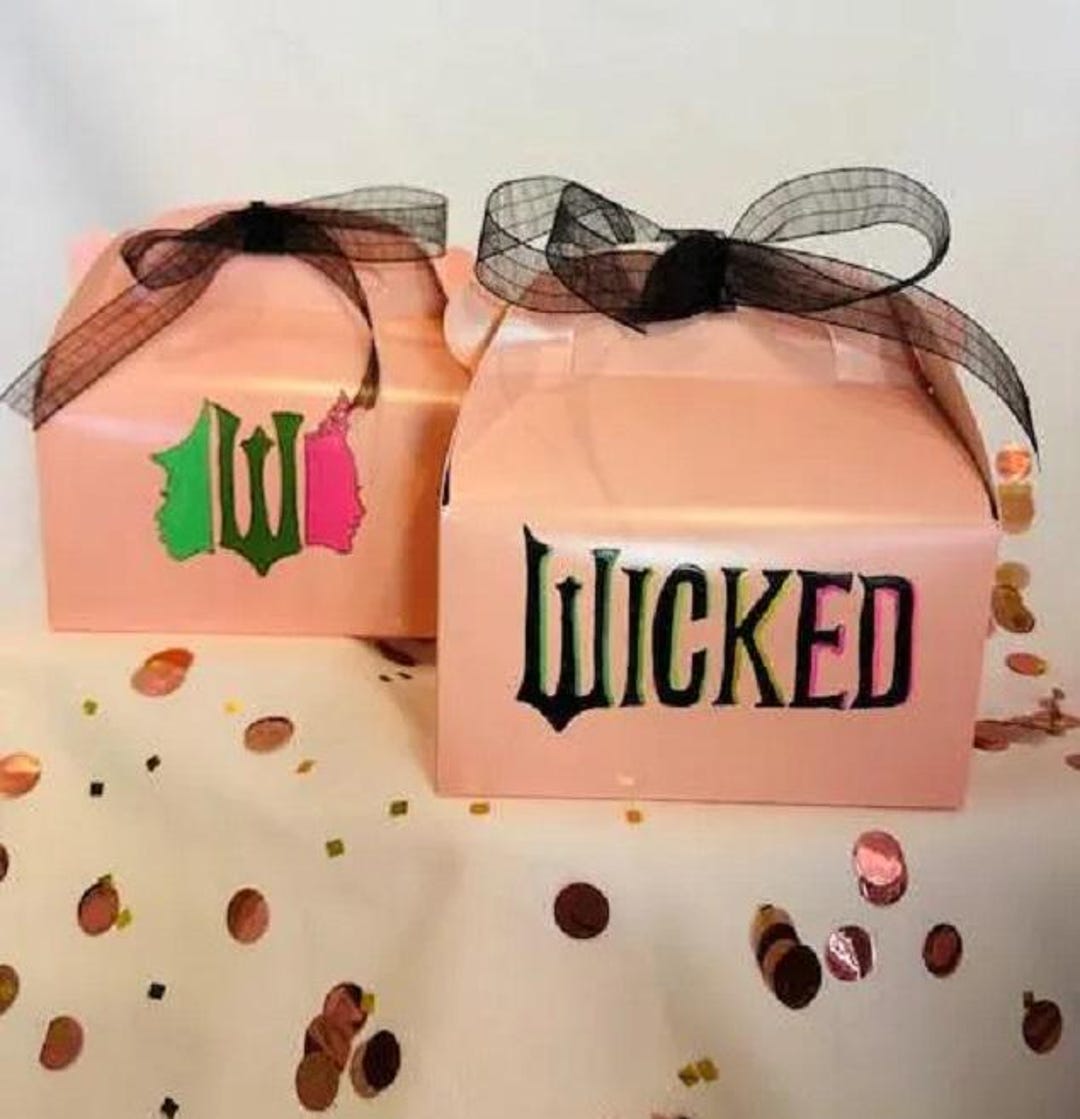 Wicked Themed Birthday Party Favor Gift Boxes - Elphaba - Glinda - Etsy