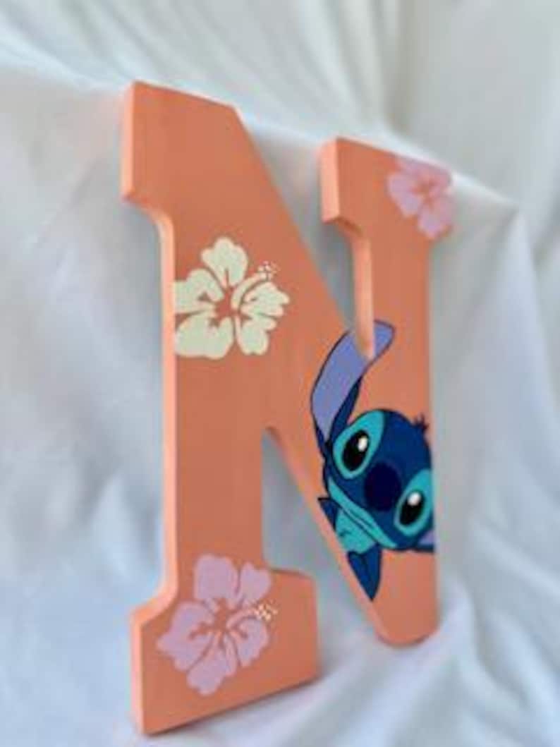 Hand Painted Personalized Stitch Themed Letter Banner/sign (can Choose ...