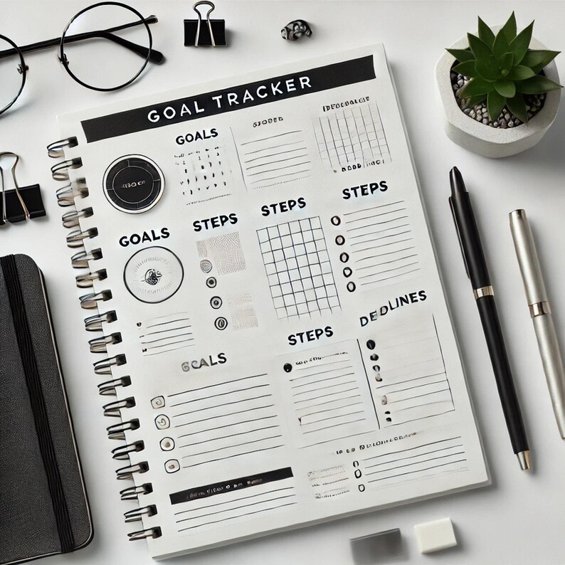 Goal Tracker Template Printable Goal Planner - Etsy