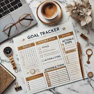 Goal Tracker Template Printable Goal Planner - Etsy