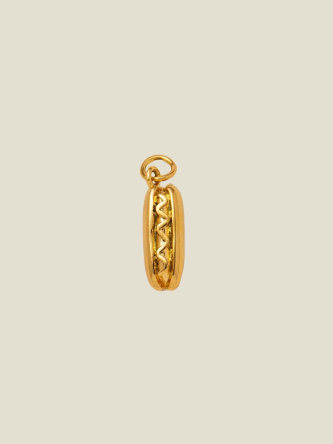 Waterproof Gold Hot Dog Charm - Hot Dog Charm Stainless Steel - Food ...