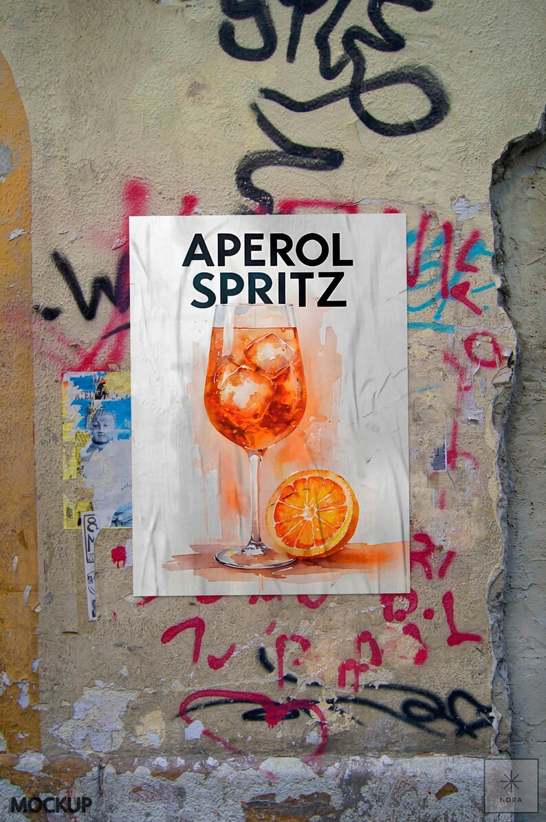 Aperol Spritz Poster #5 | Printable Digital Art | Cocktail and Drink ...