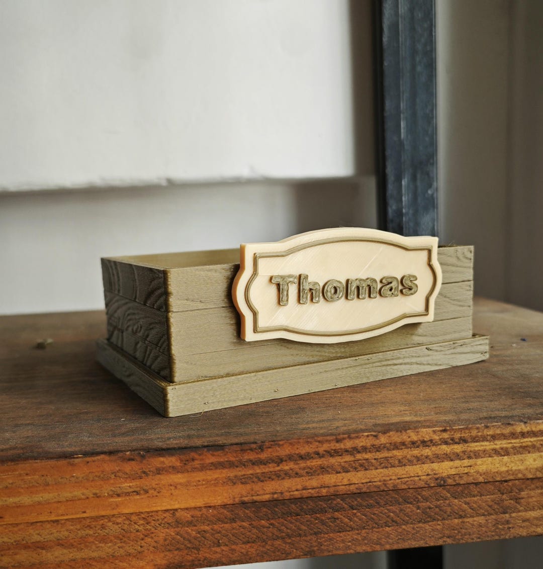 Personalized Planter Box With Name Plate - Custom 3D Printed Plant ...