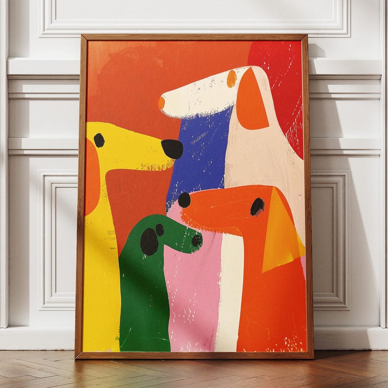 Abstract Dog Art - Etsy