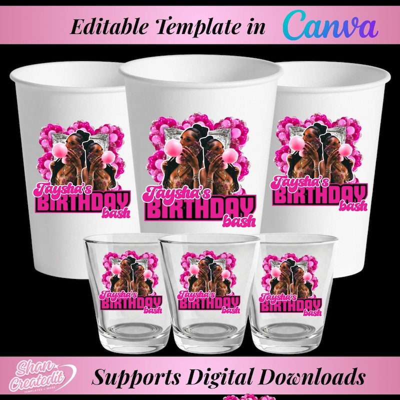 Pink Foam Cup Design - Etsy