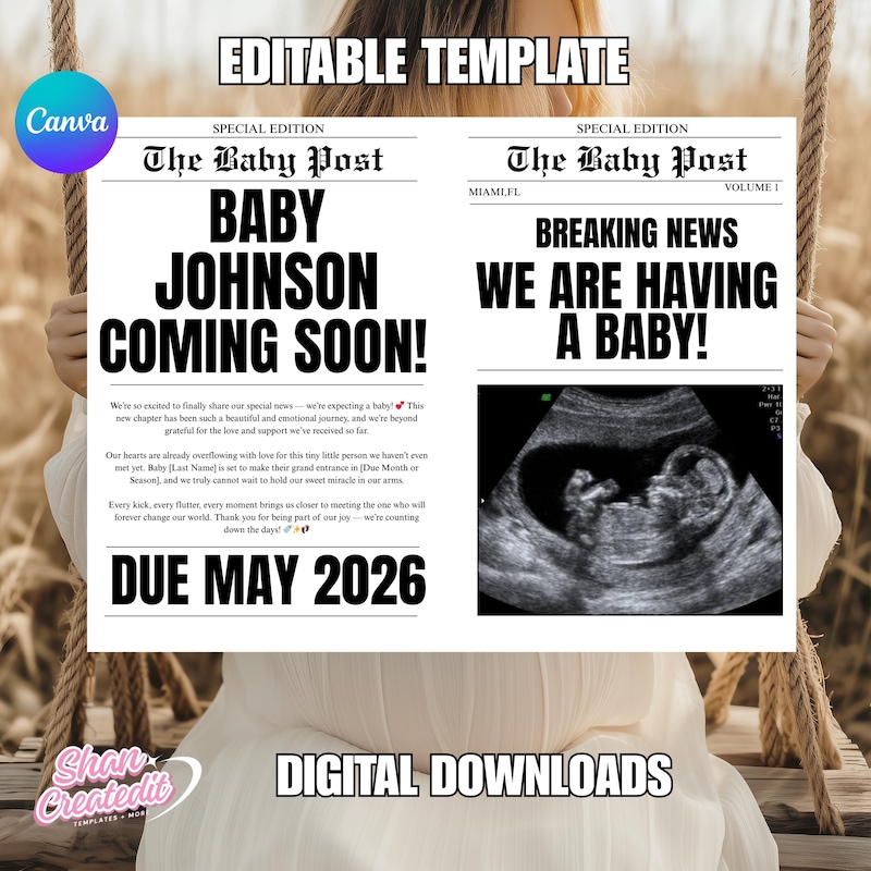 Maternity Newspaper Digital - Etsy