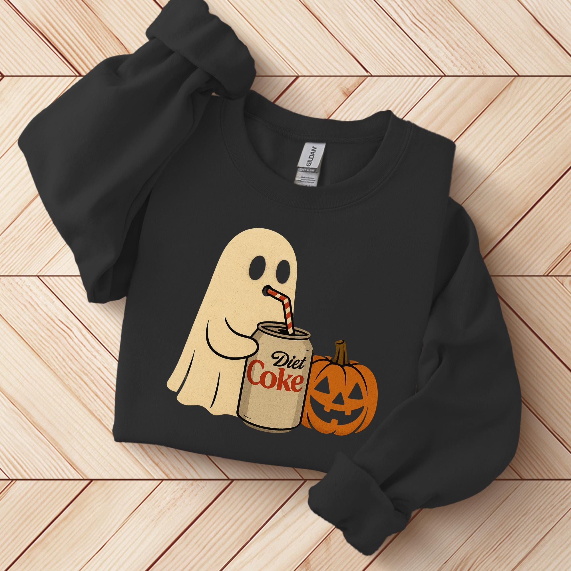 Diet Coke Lover Halloween PNG| Ghost Sipping Diet Coke PNG| Cute Spooky ...