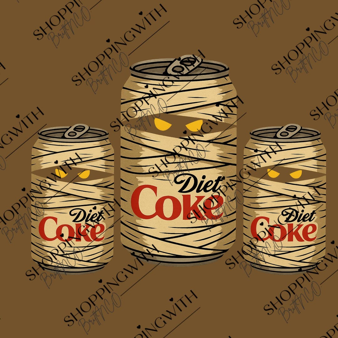 Diet Coke Mummy Halloween PNG | Spooky Cute Soda Lover Fall PNG | Gift ...