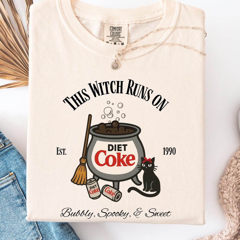 Diet Coke Halloween PNG| This Witch Runs on Diet Coke Sublimation ...