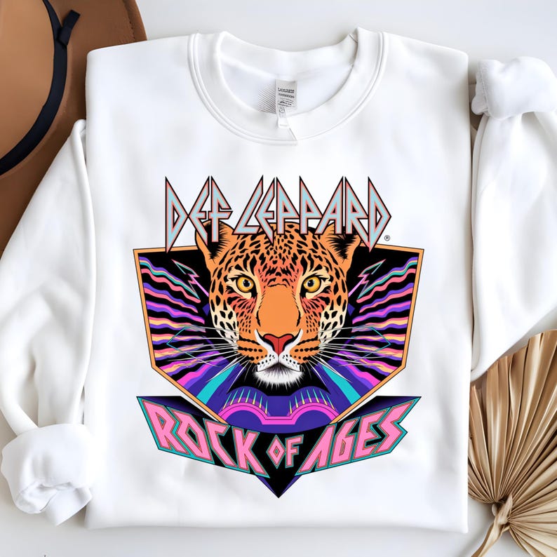 Def Leppard Rock of Ages PNG | Vintage Music Band Shirt Design | Retro ...