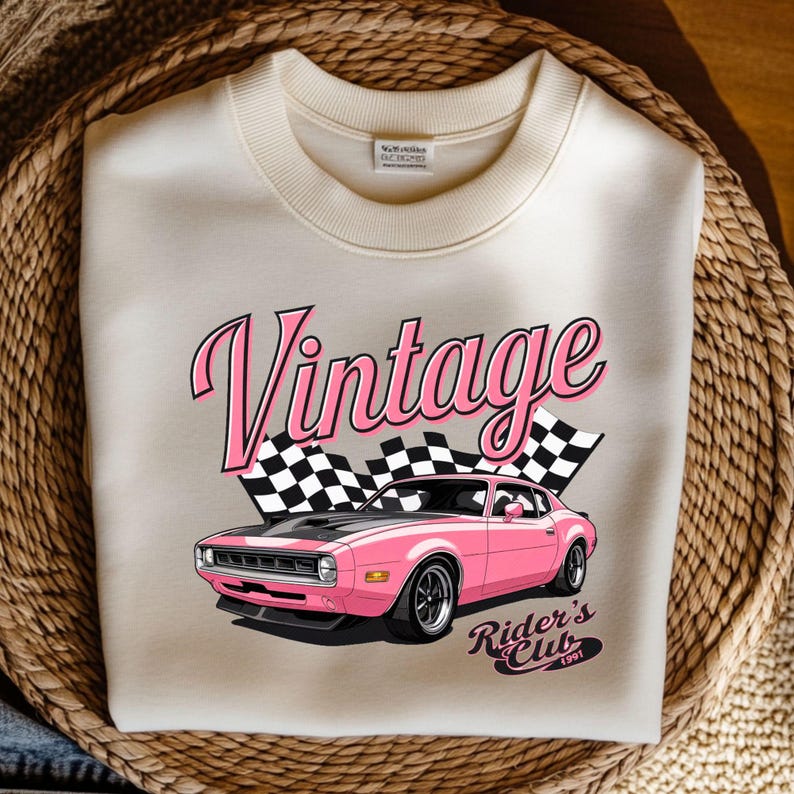 Vintage Muscle Car PNG | Retro Racing Crewneck Design | 90s Aesthetic ...