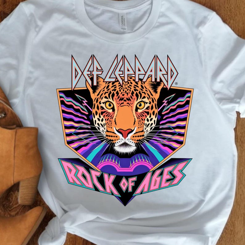 Def Leppard Rock of Ages PNG | Vintage Music Band Shirt Design | Retro ...