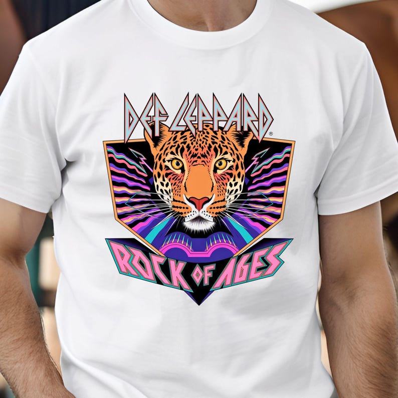 Def Leppard Rock of Ages PNG | Vintage Music Band Shirt Design | Retro ...