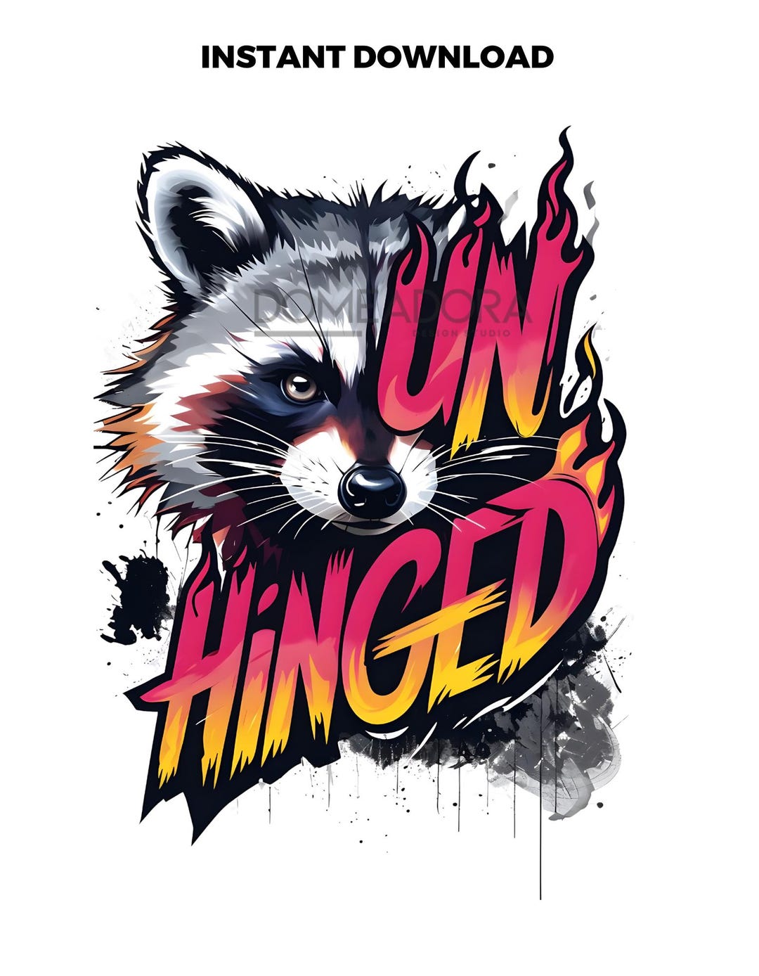 Unhinged Raccoon Tshirt PNG, SVG, Design for Graphic, - Etsy