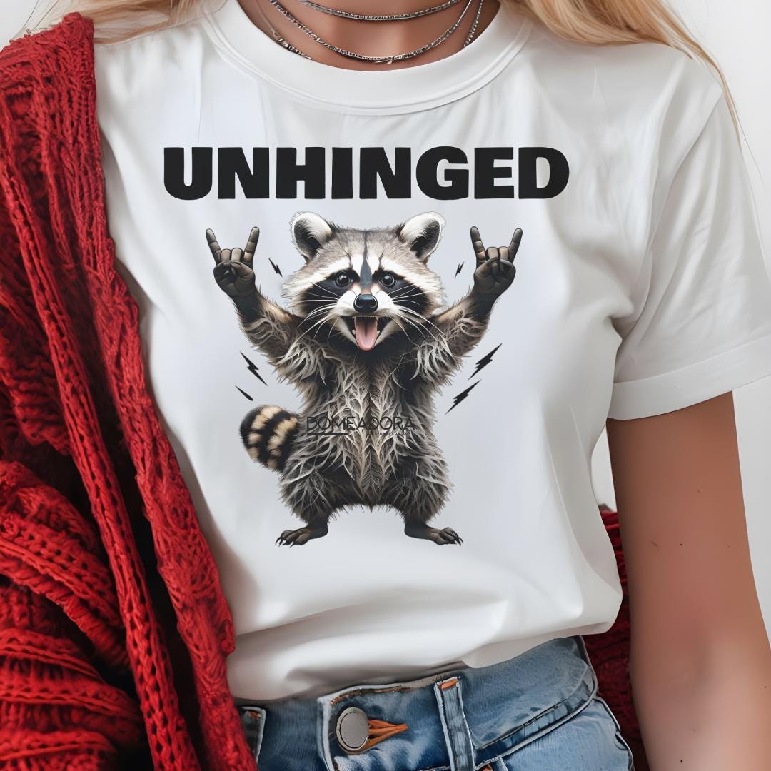 Unhinged Raccoon Tshirt PNG SVG - Etsy