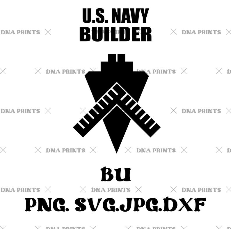 US Navy Builder Insignia PNG, Svg, Dfx File, BU - Etsy