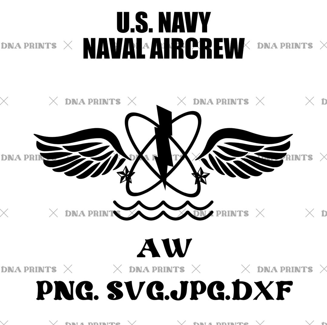 US Navy Naval Aircrew PNG, Svg, Dfx File, ABH - Etsy