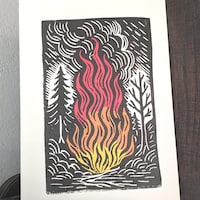 Bonfire - Print of Watercolor - Etsy