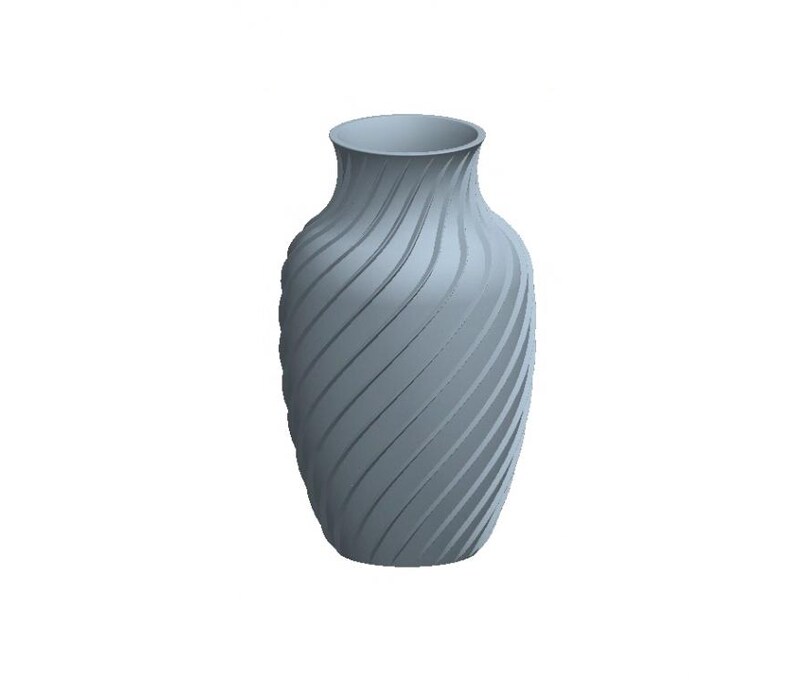 Helix Twist 3D Vase - STL File for 3D Printing | Modern Spiral Vase ...
