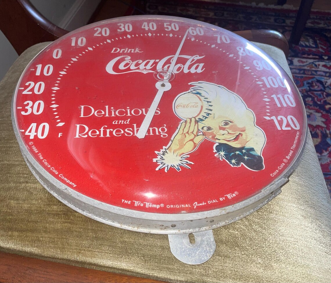Vintage 1984 Coca Cola Sprite Boy Thermometer by Tru Temp 12" - Working ...