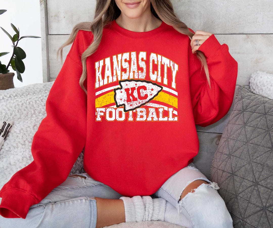 Kansas City Chiefs Sweatshirt, Vintage Kansas City Sweatshirt, KC ...