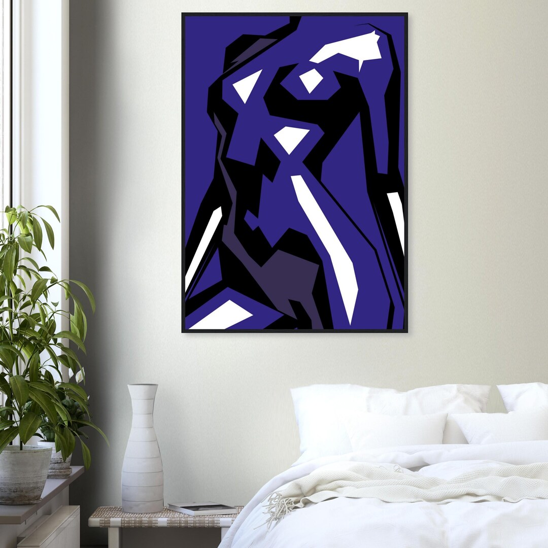 Purple Human Body, Minimalist & Abstract Wall Art | Matte Paper Poster ...
