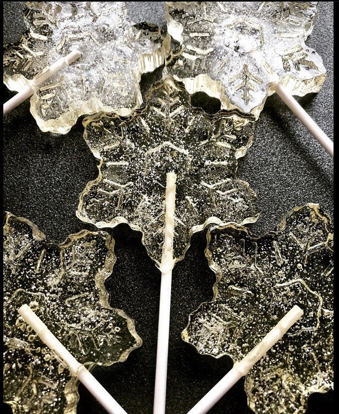 12 Snowflake Shaped Lollipops-hard Candy-snowflake-frozen-snow-birthday ...