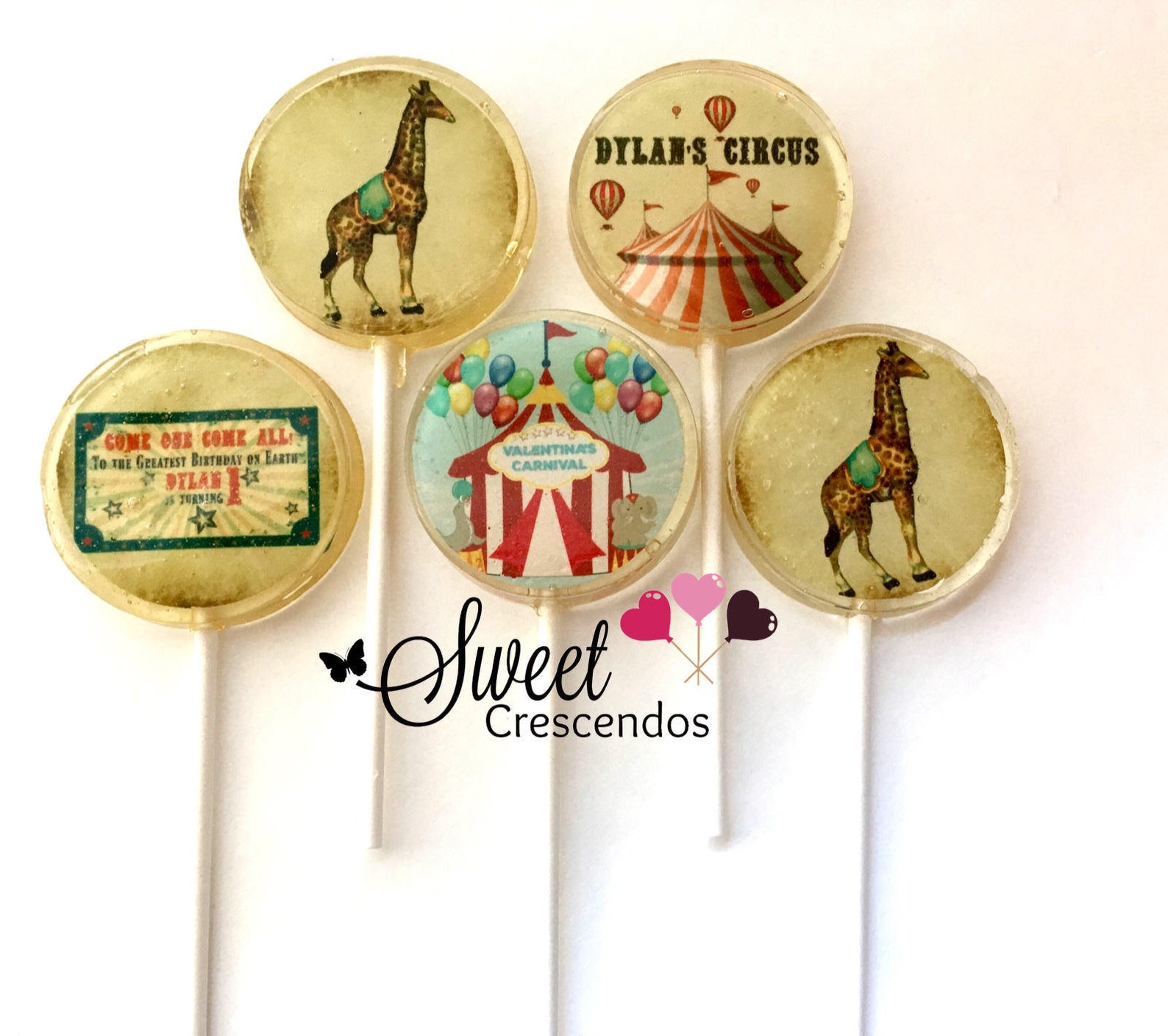 Vintage Circus Themed Lollipops Circus Party Favors Hard - Etsy