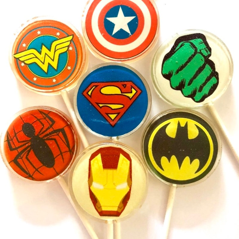 Superhero Lollipop - Etsy