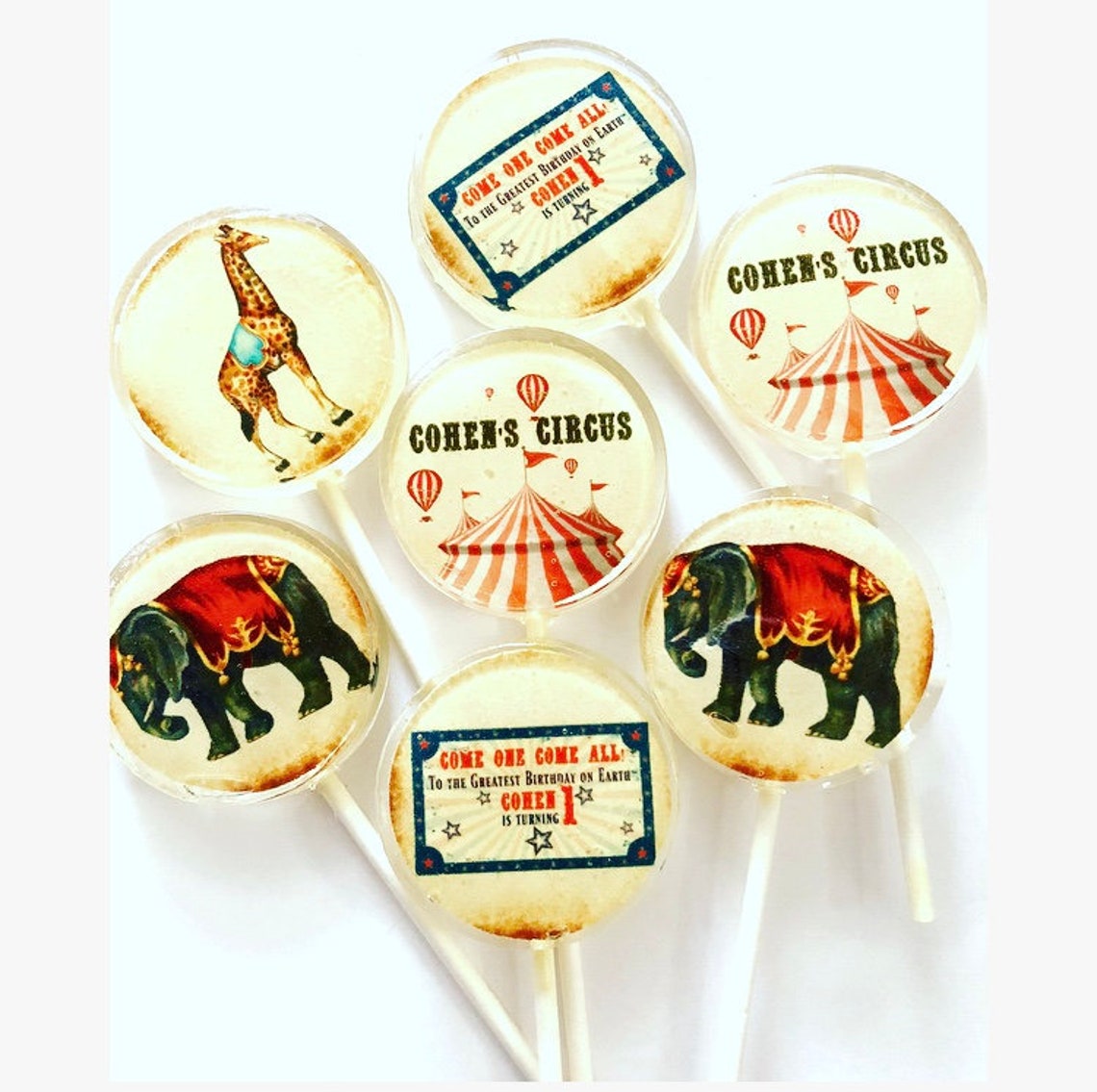Vintage Circus Themed Lollipops Circus Party Favors Hard | Etsy