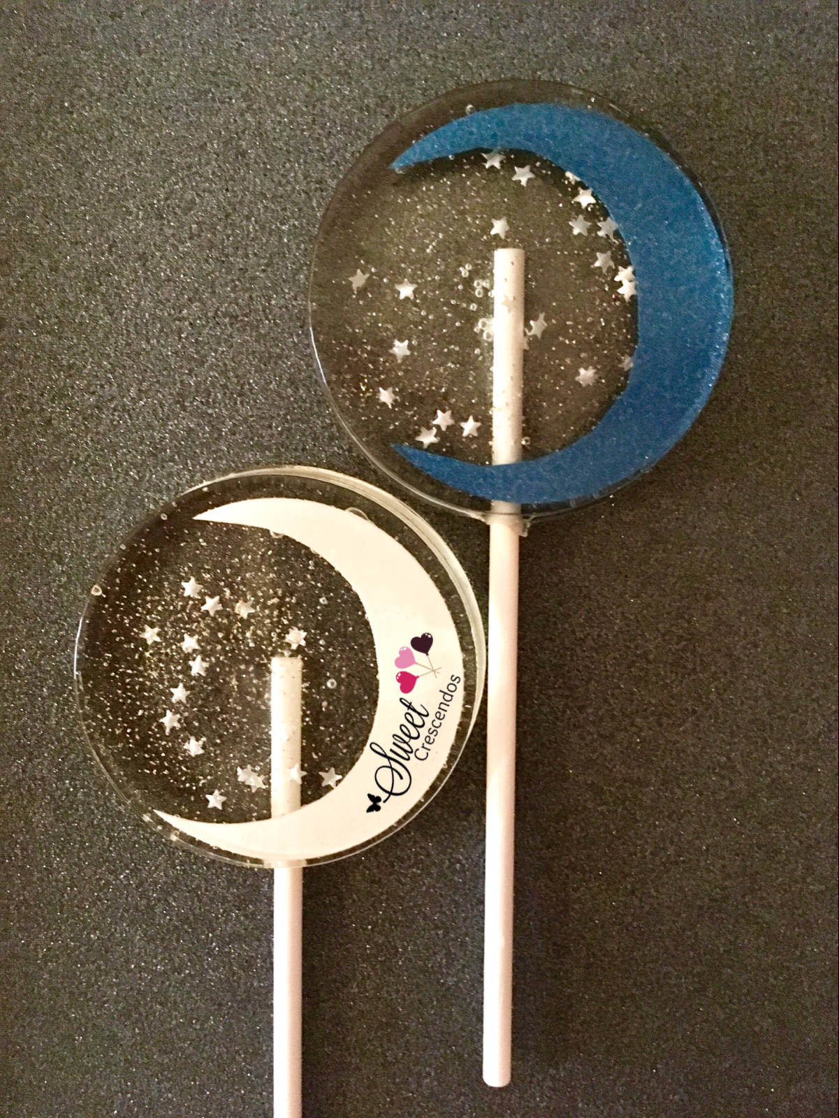10 Crescent Moon Lollipops – Edible Glitter Party Favors - Etsy