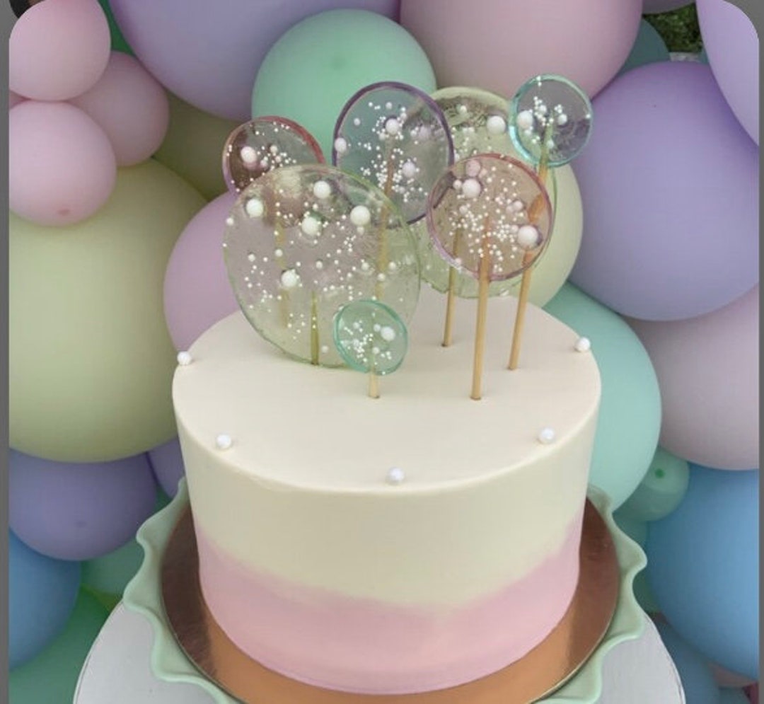 8 Lollipop Cake Toppers- Hard Candy-birthday-cake-lollipops ...