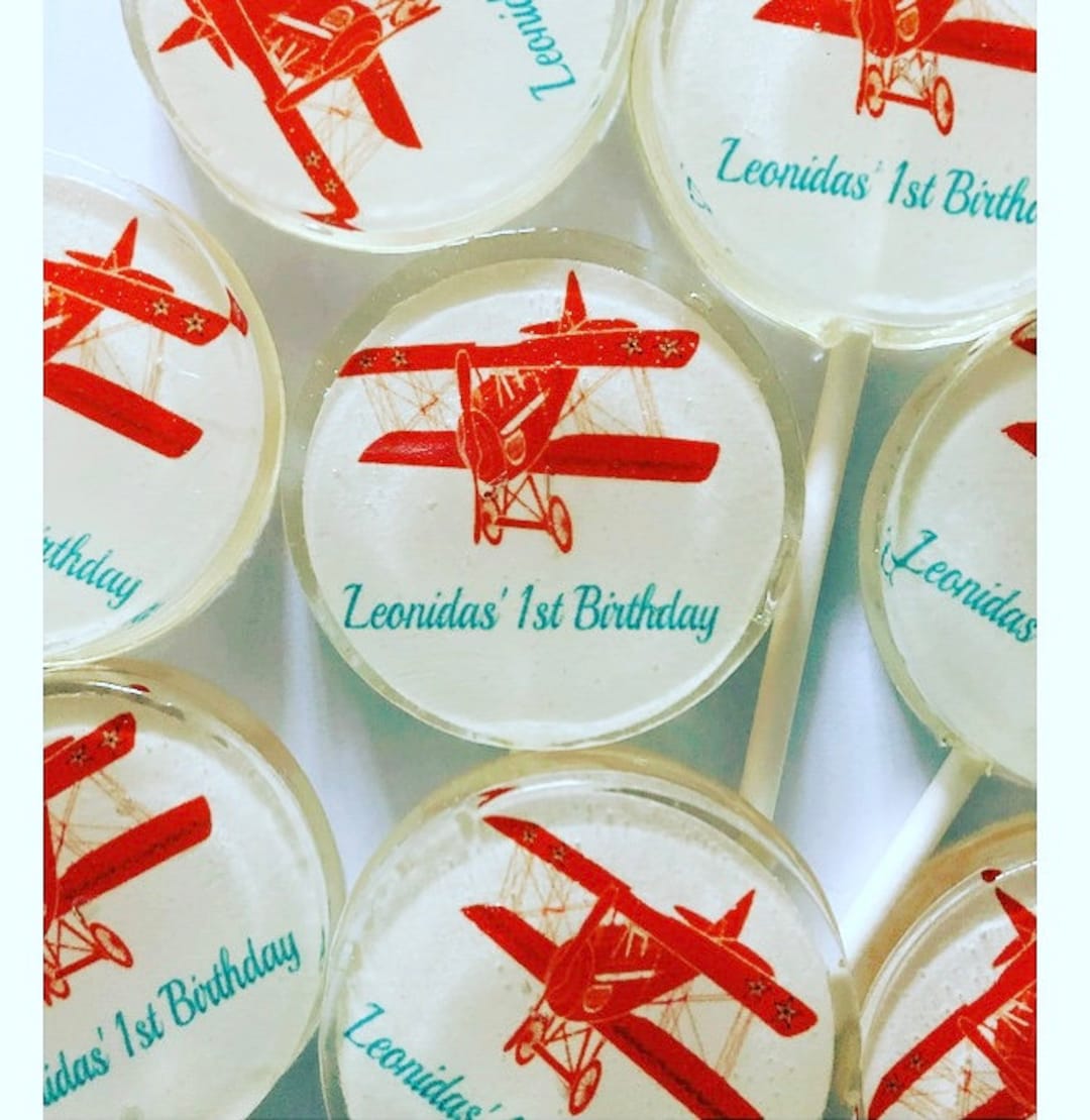 10 Vintage Red Airplane Lollipops – Birthday Party Favors - Etsy